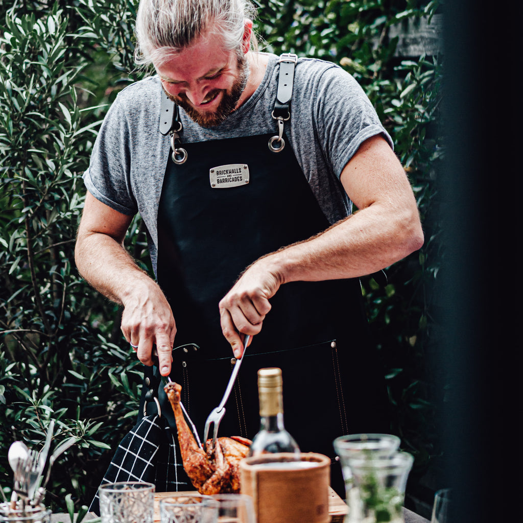 A Leather BBQ Apron: The Ultimate Grilling Must-Have– Brickwalls and ...