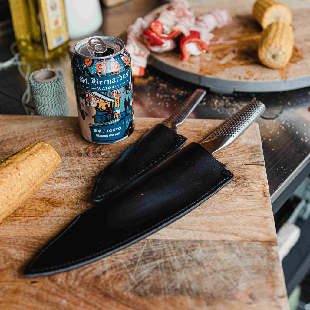 5 pcs Leather Blade Guard / Knife Sheath Set | by Brickwalls ...