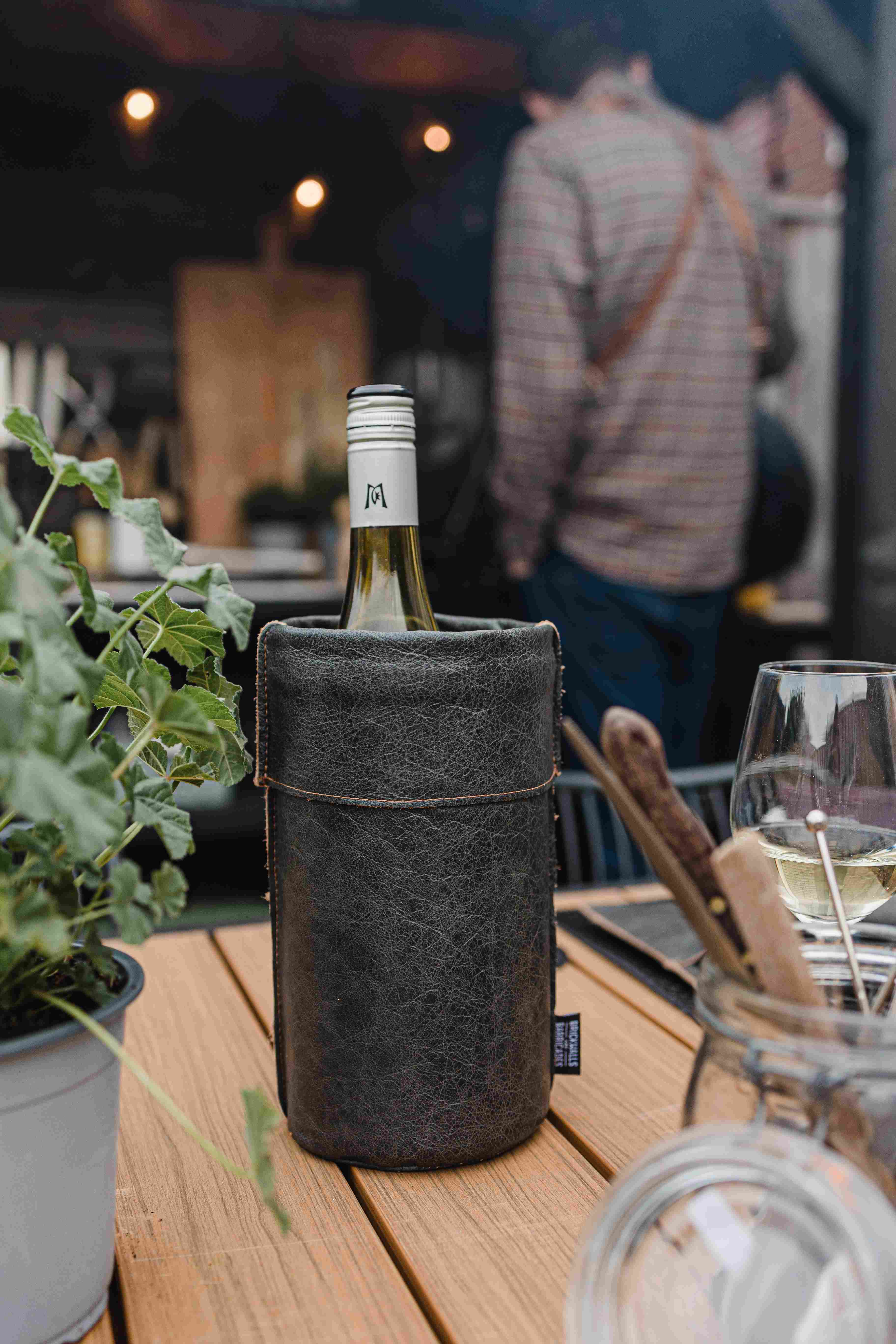 luxury Leather Wine Cooler | Handcrafted By Brickwalls & Barricades ...