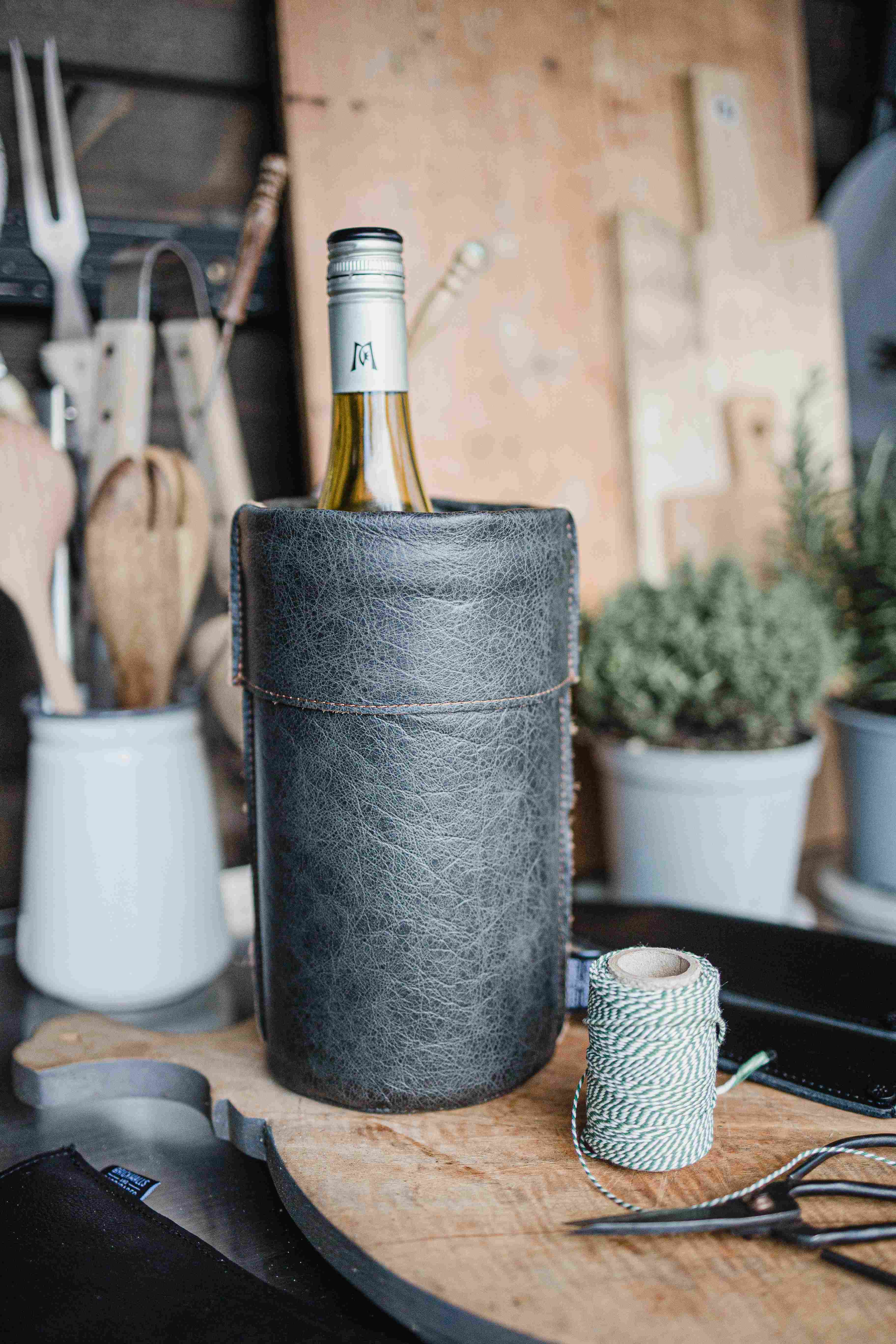 luxury Leather Wine Cooler | Handcrafted By Brickwalls & Barricades ...