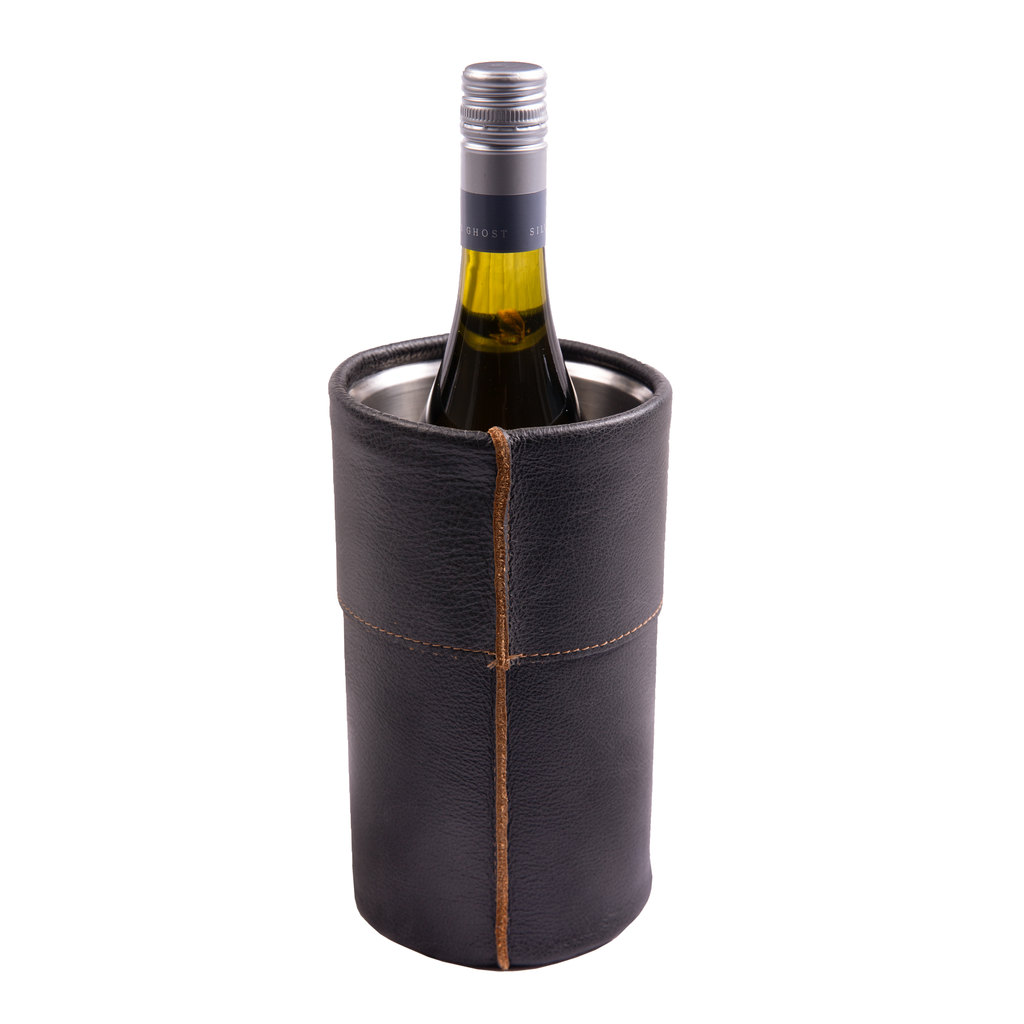 luxury Leather Wine Cooler | Handcrafted By Brickwalls & Barricades ...